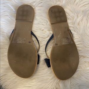 INC International Concepts | Shoes | Inc Rhinestone Bow Navy Sandals ...